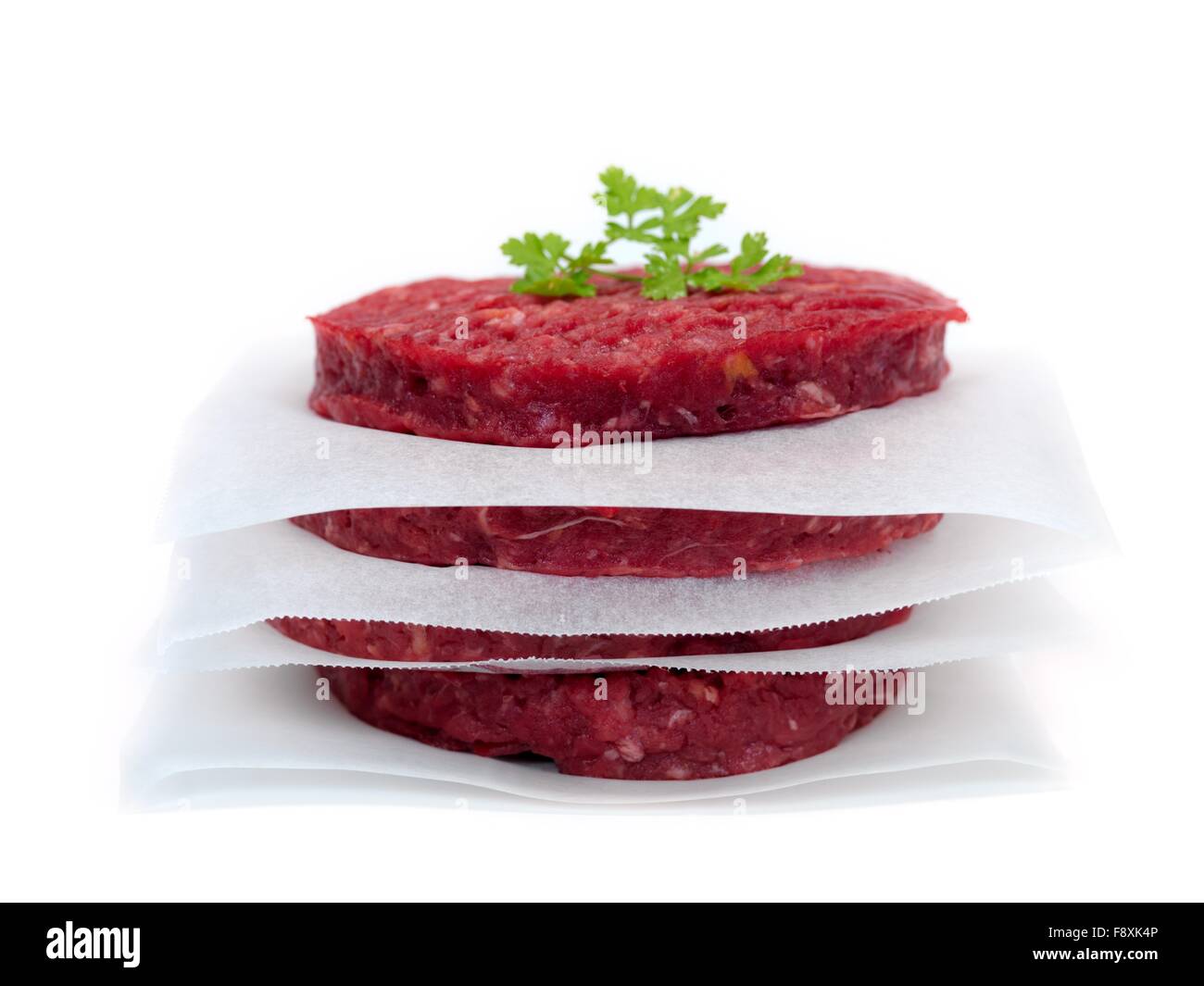Raw Beef Patties Stock Photo - Alamy
