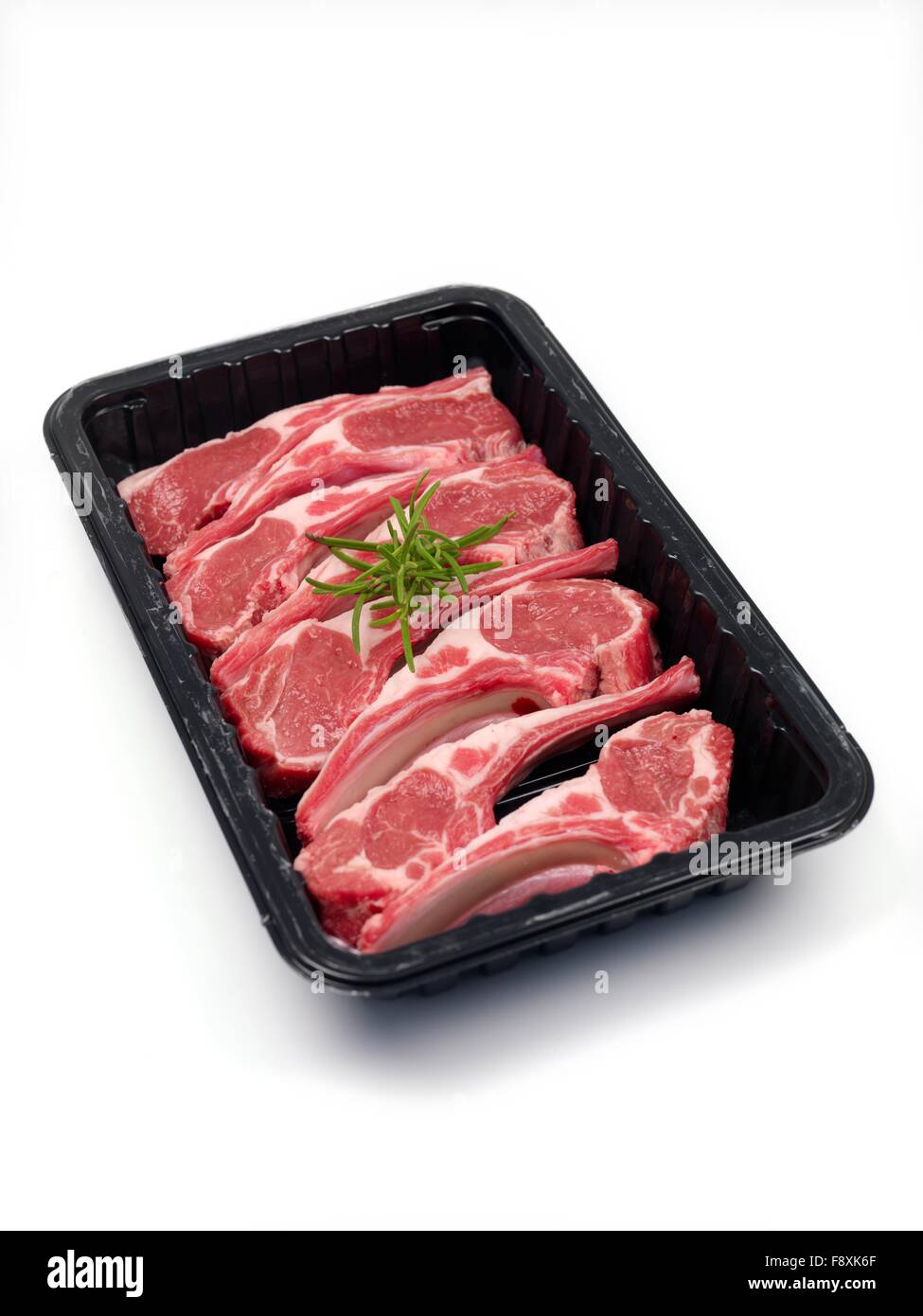 Lamb Chop Meat Tray Stock Photo - Alamy