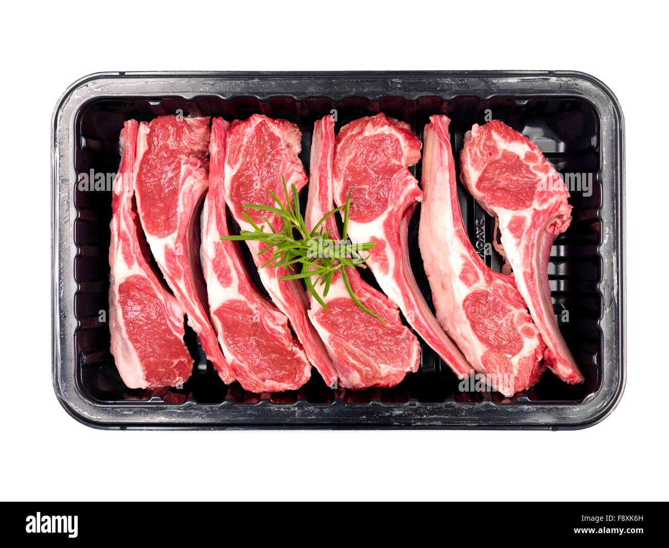 Lamb Chop Meat Tray Stock Photo - Alamy