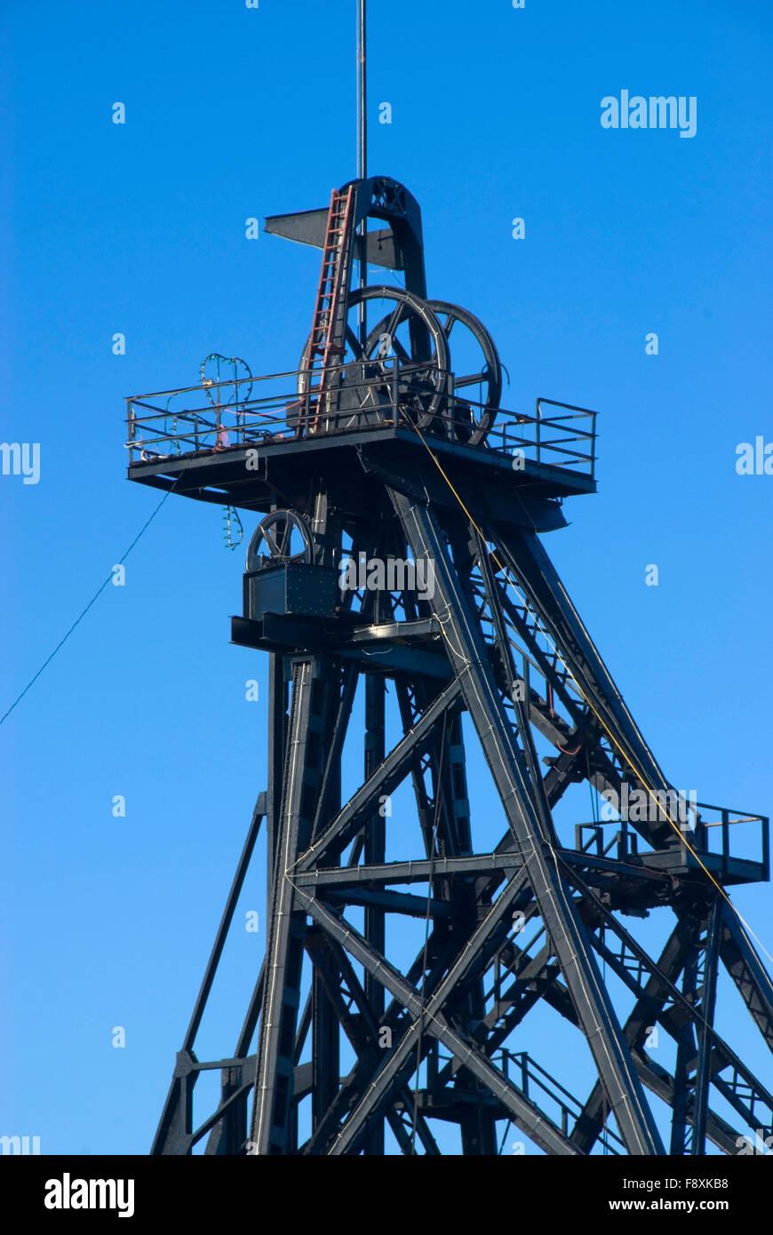 Original Mine Headframe (Gallows), Butte, Montana Stock Photo - Alamy