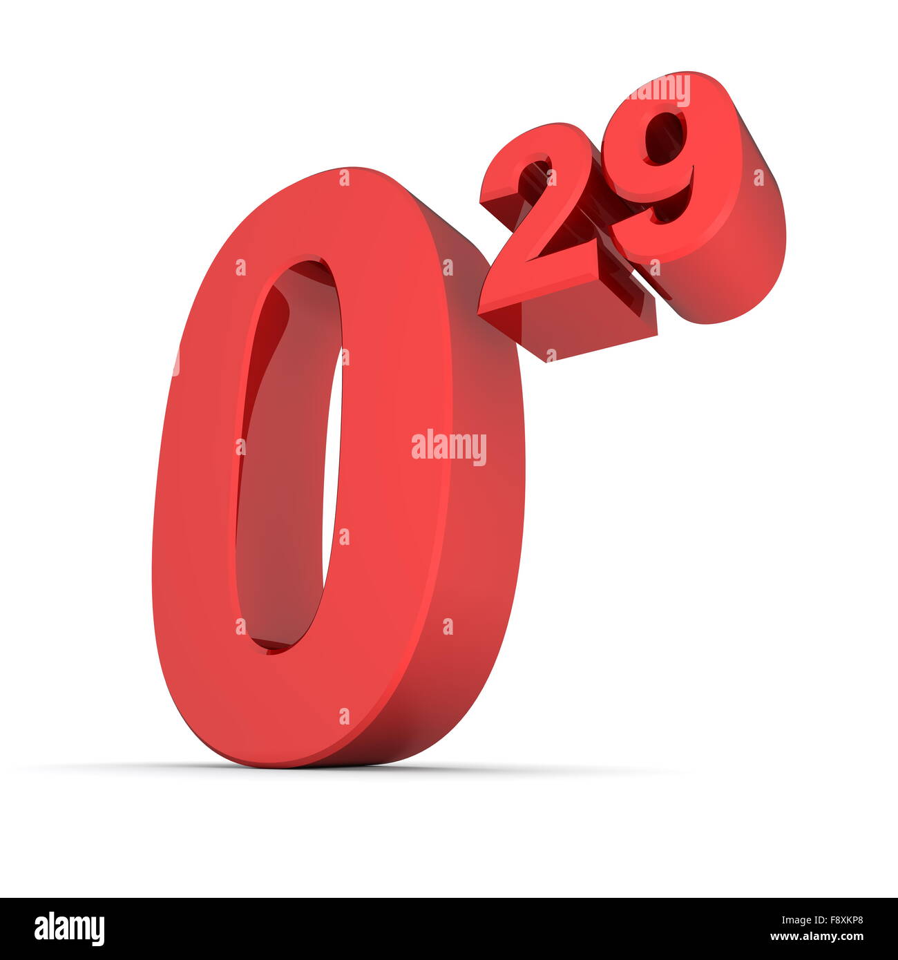Solid Price Tag Number 0.29 - Shiny Red Stock Photo - Alamy