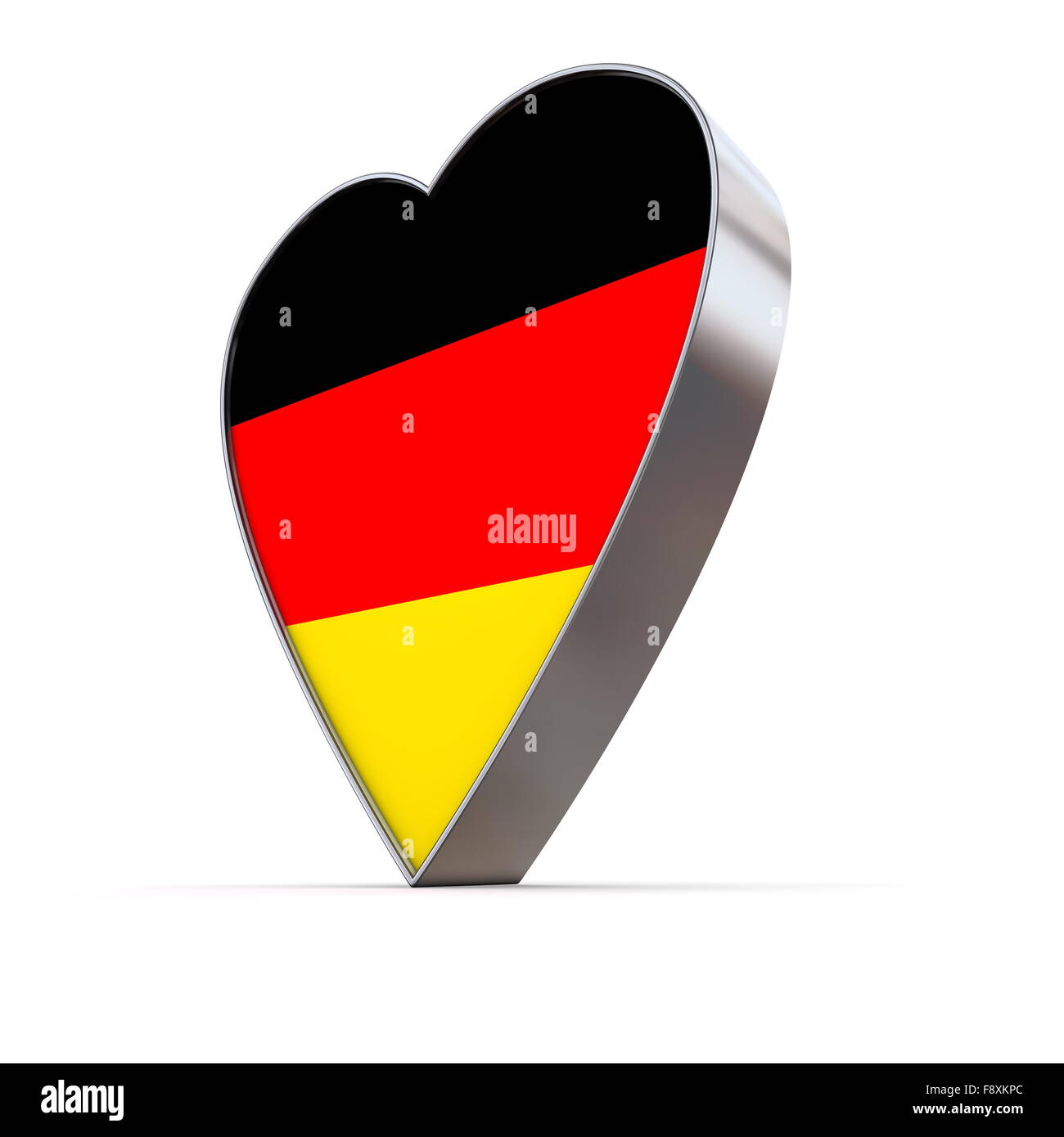 Solid Shiny Metallic Heart - Flag of Germany Stock Photo - Alamy