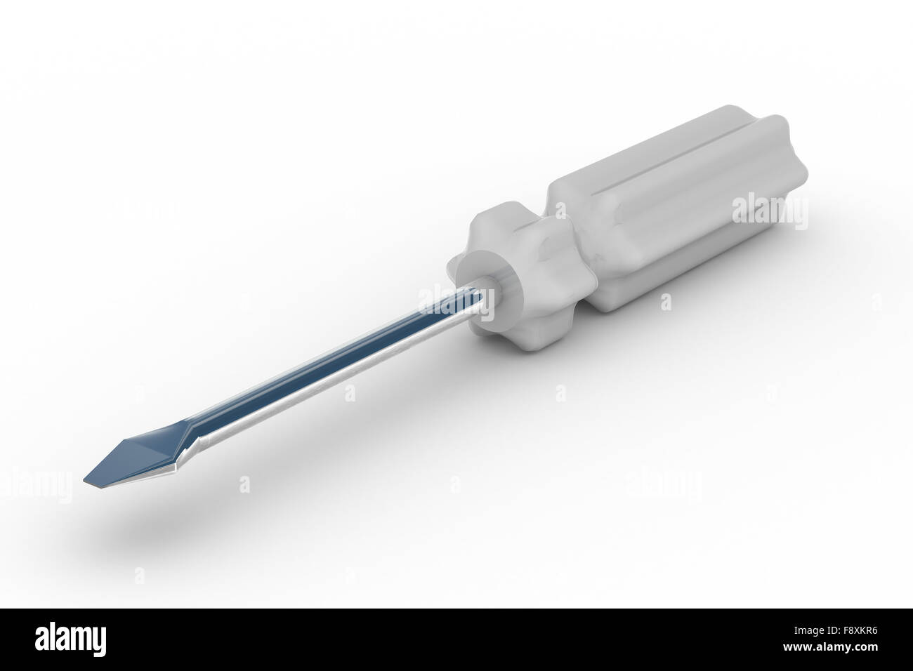 screwdriver on white background. Isolated 3D image Stock Photo - Alamy