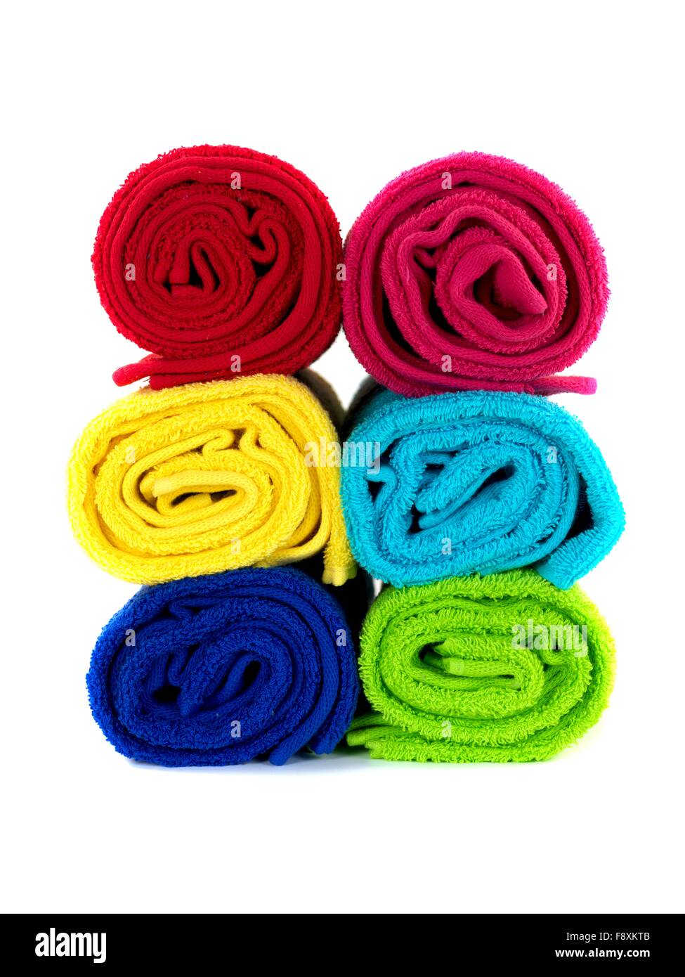 Colored Bathroom Towels Stock Photo - Alamy