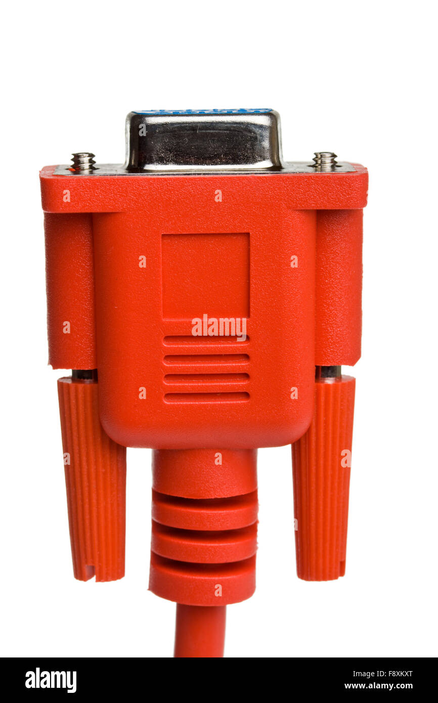 detail of a computer plug isolated on white background Stock Photo - Alamy