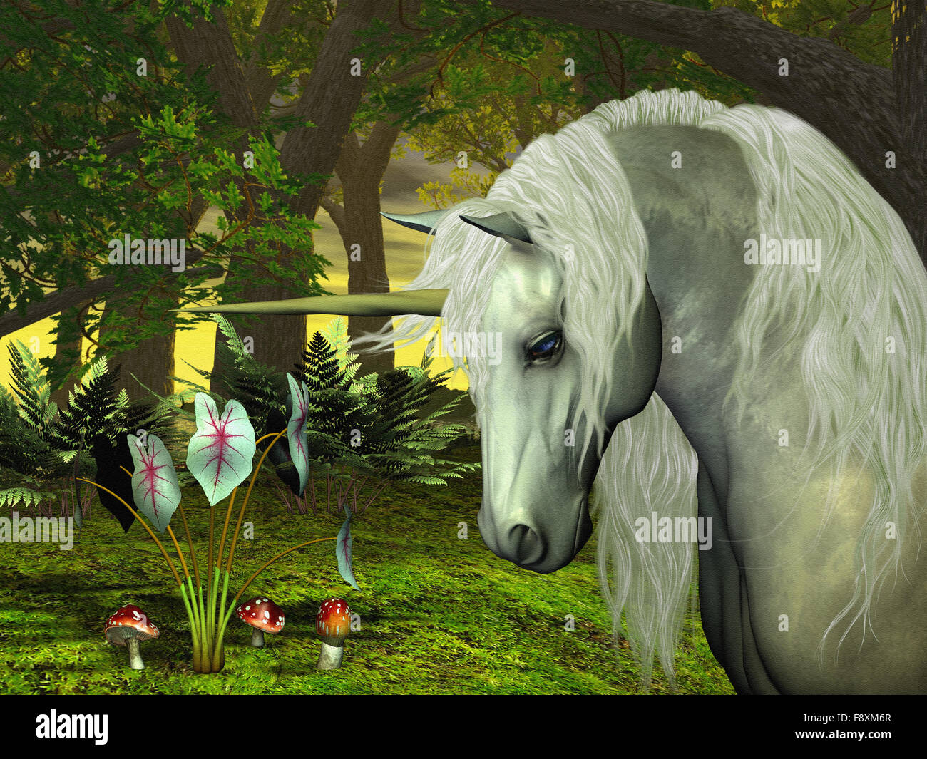 Golden unicorn horn hi-res stock photography and images - Alamy