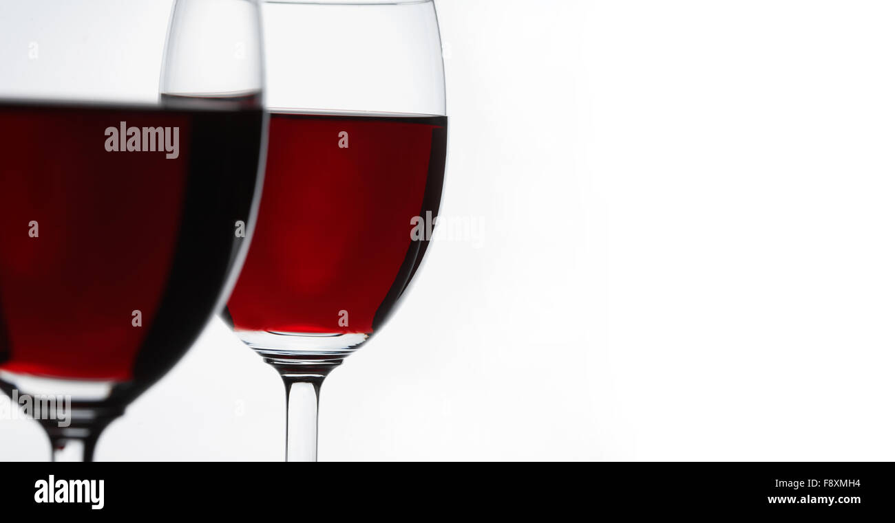Two red wine glasses Stock Photo - Alamy