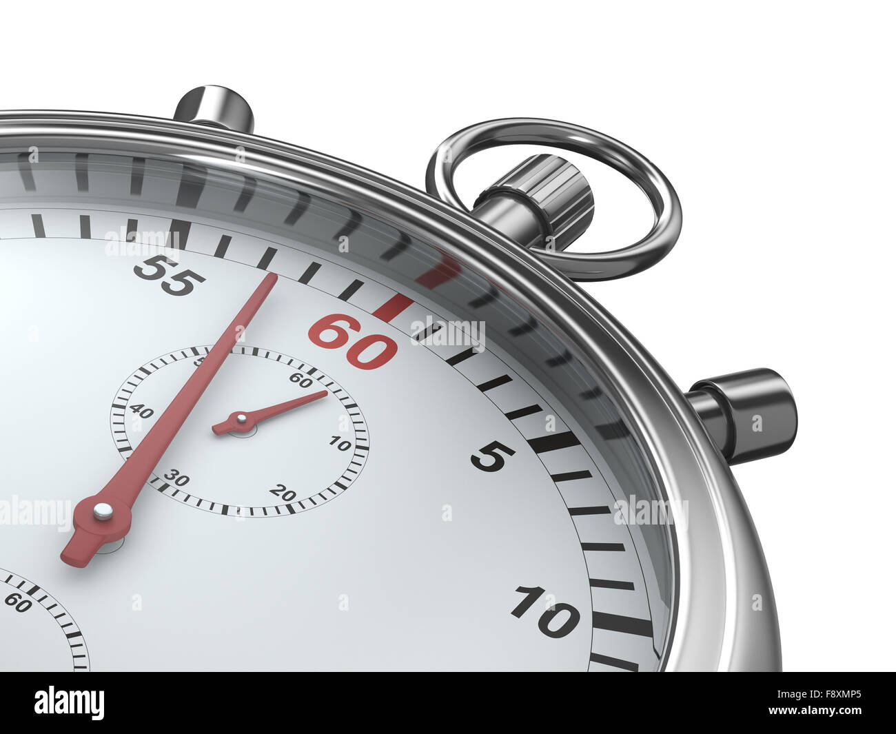 Stopwatch on white background. Isolated 3D image Stock Photo - Alamy