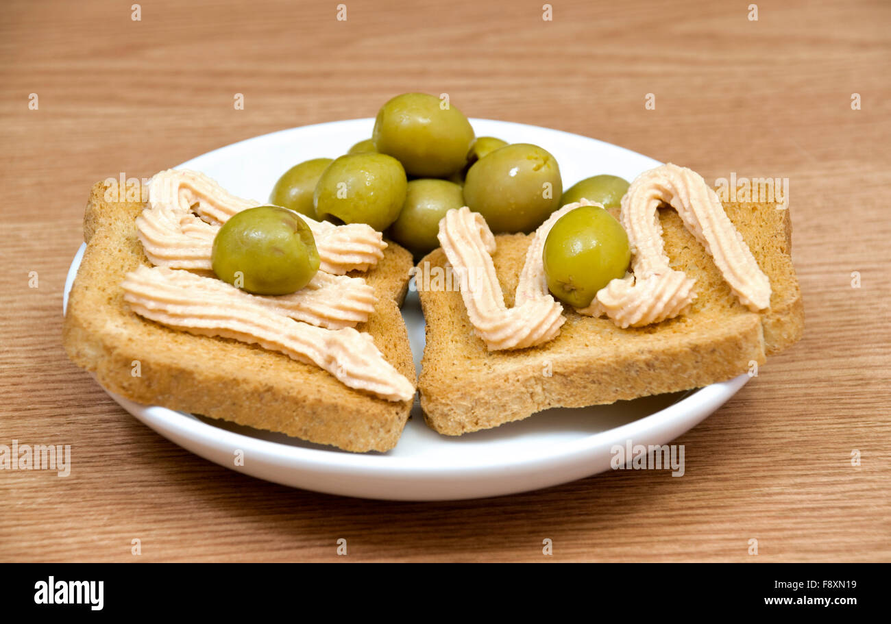 salmon pate snack Stock Photo - Alamy