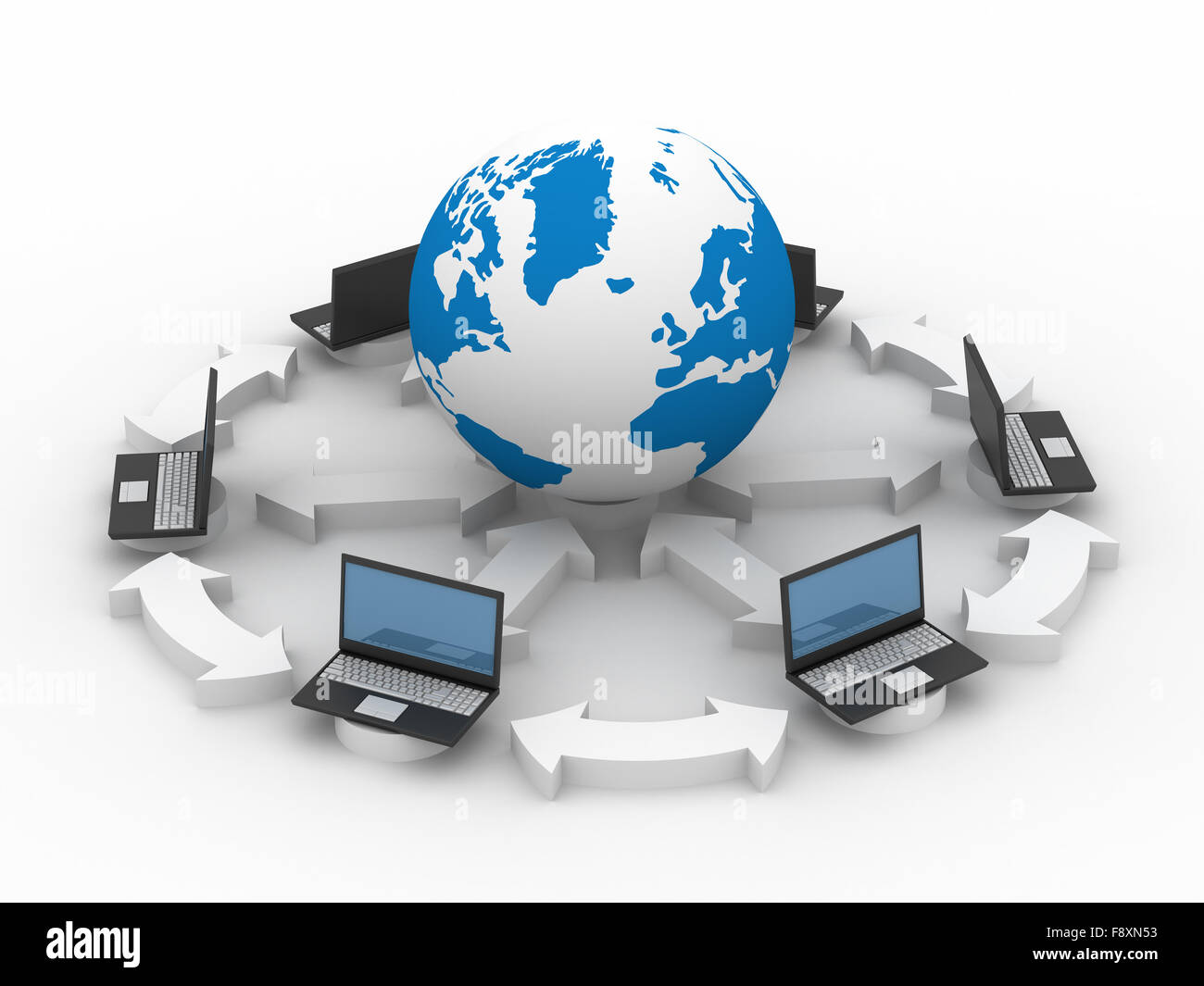 Global network the Internet. Isolated 3D image Stock Photo - Alamy