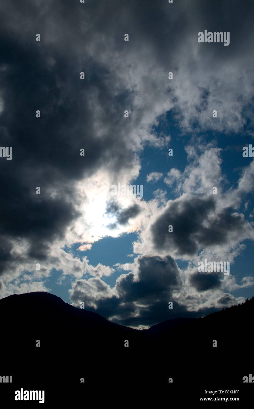 Storm clouds from Schafer Meadow, Great Bear Wilderness, Flathead National Forest, Montana Stock ...