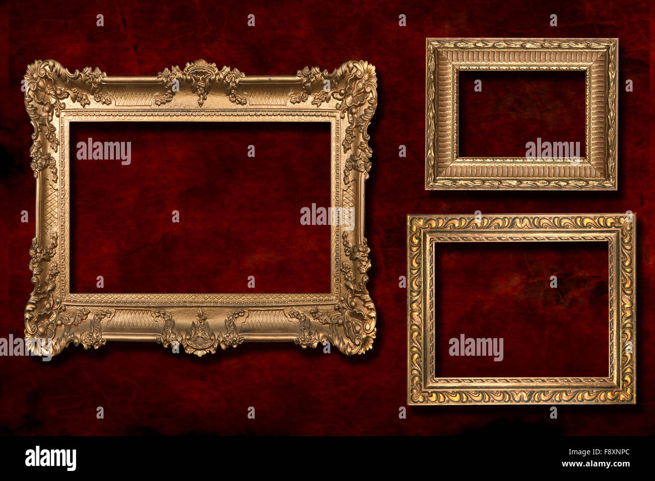 3 wooden frames wall hi-res stock photography and images - Alamy