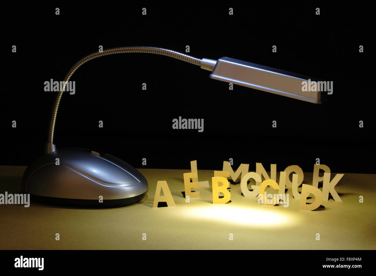 Lamp And Letters Stock Photo - Alamy