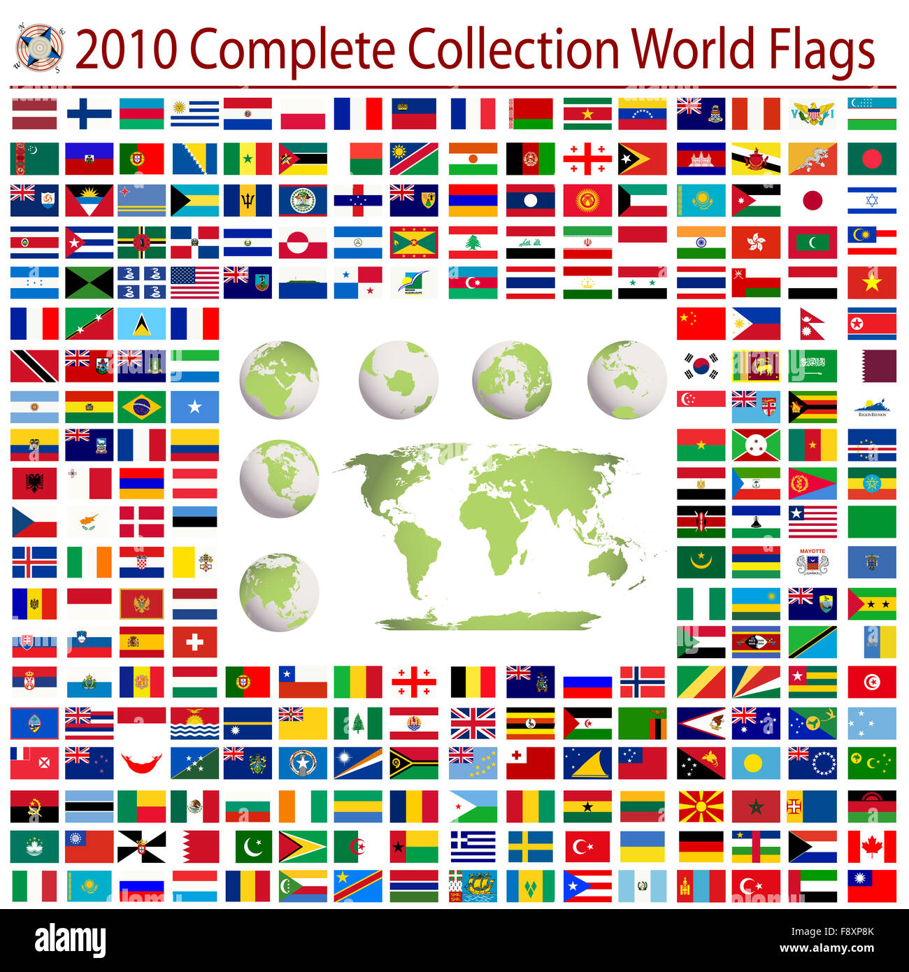 Official country flags world map hi-res stock photography and images ...