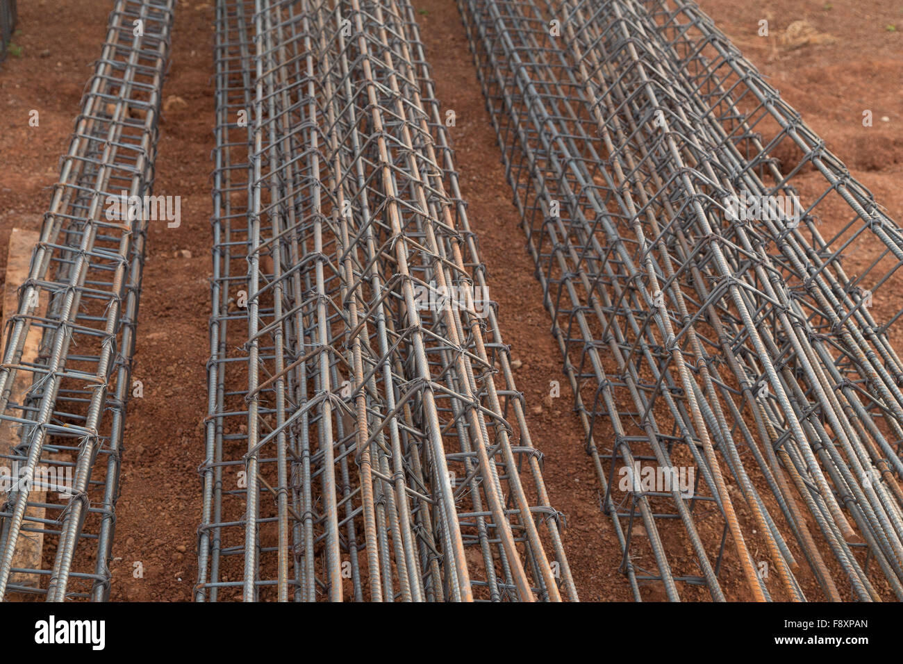steel rod for poles construction at construction site Stock Photo - Alamy