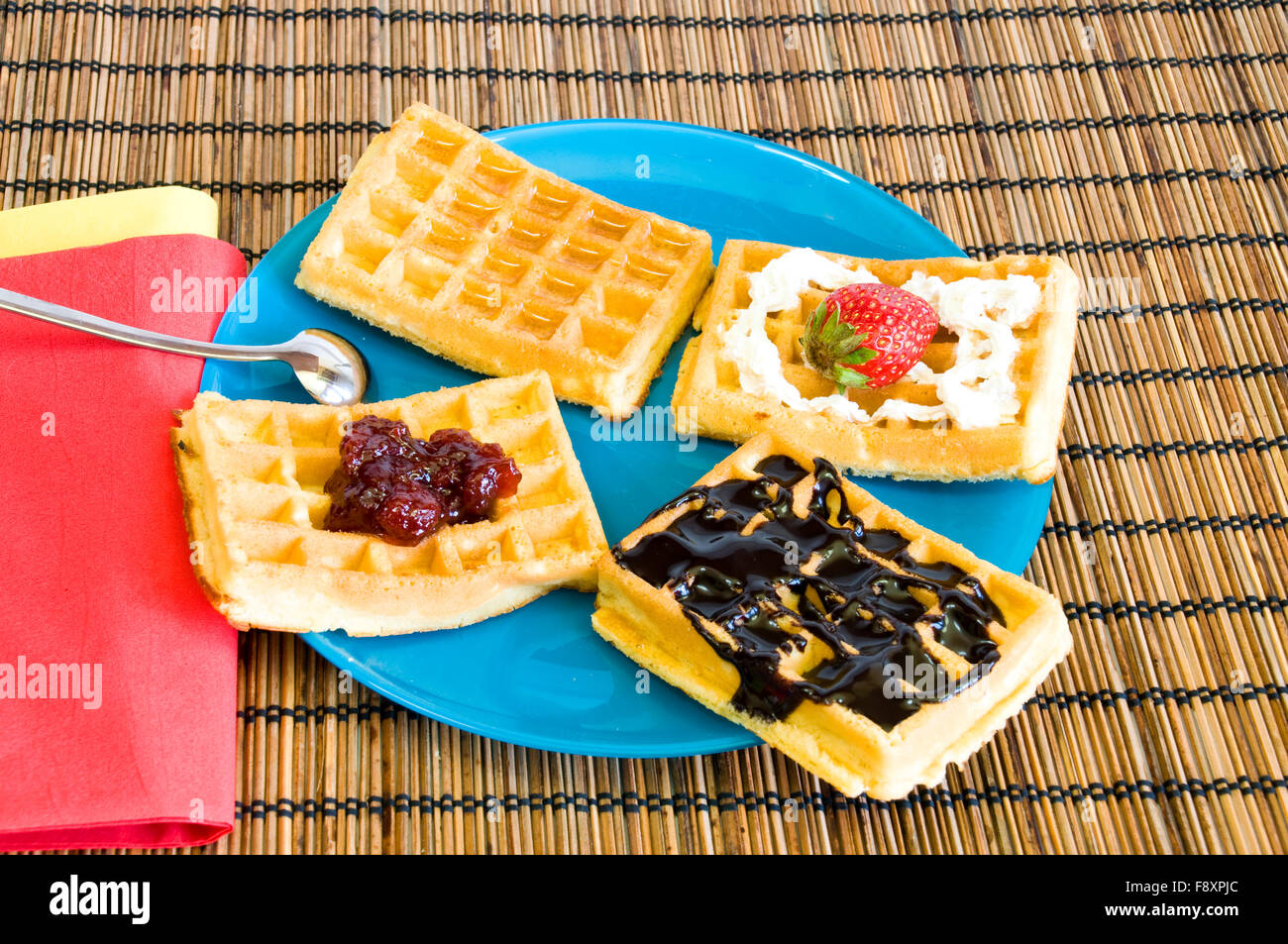 freshly made waffles Stock Photo - Alamy