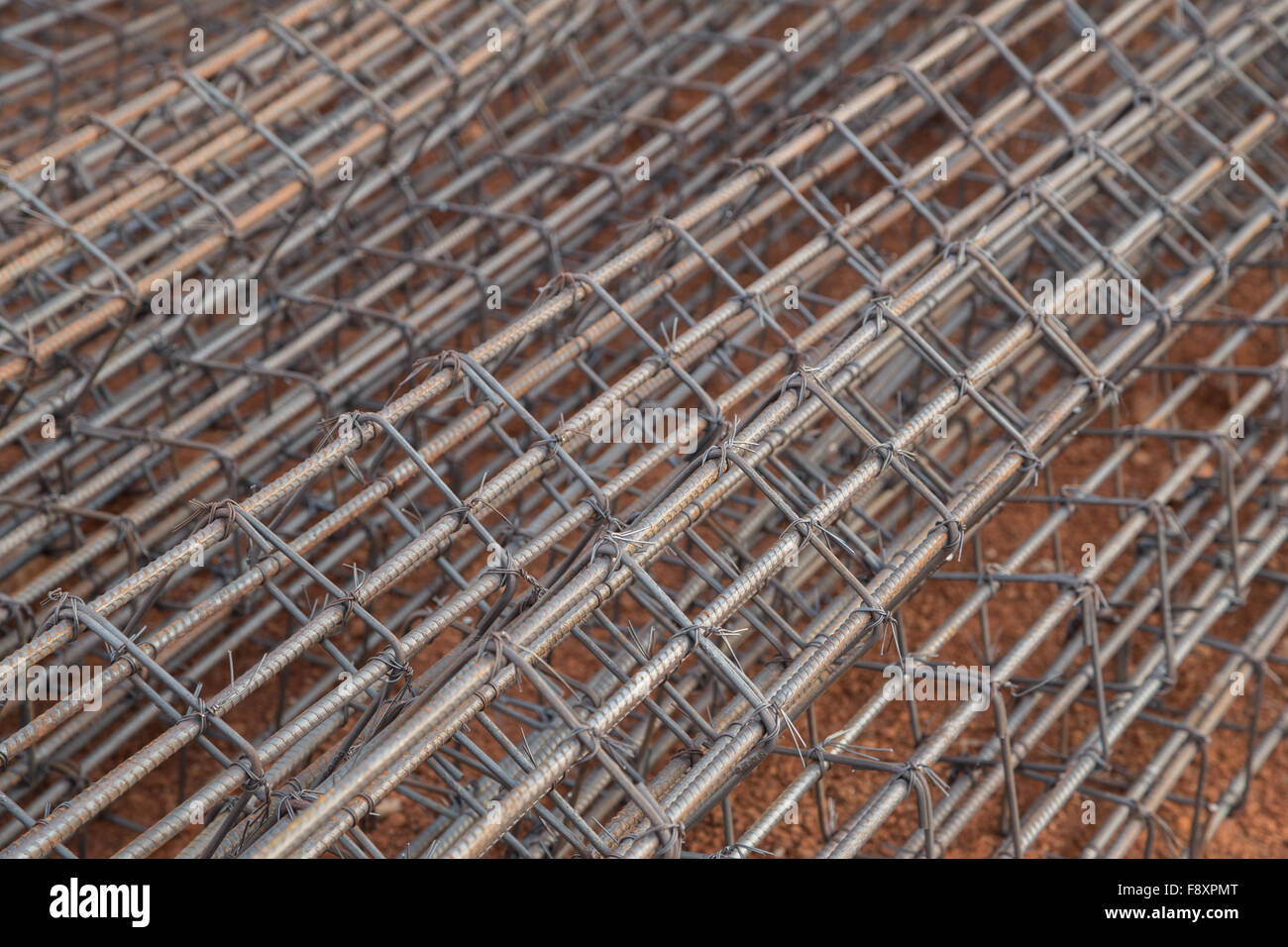 steel rod for poles construction at construction site Stock Photo - Alamy