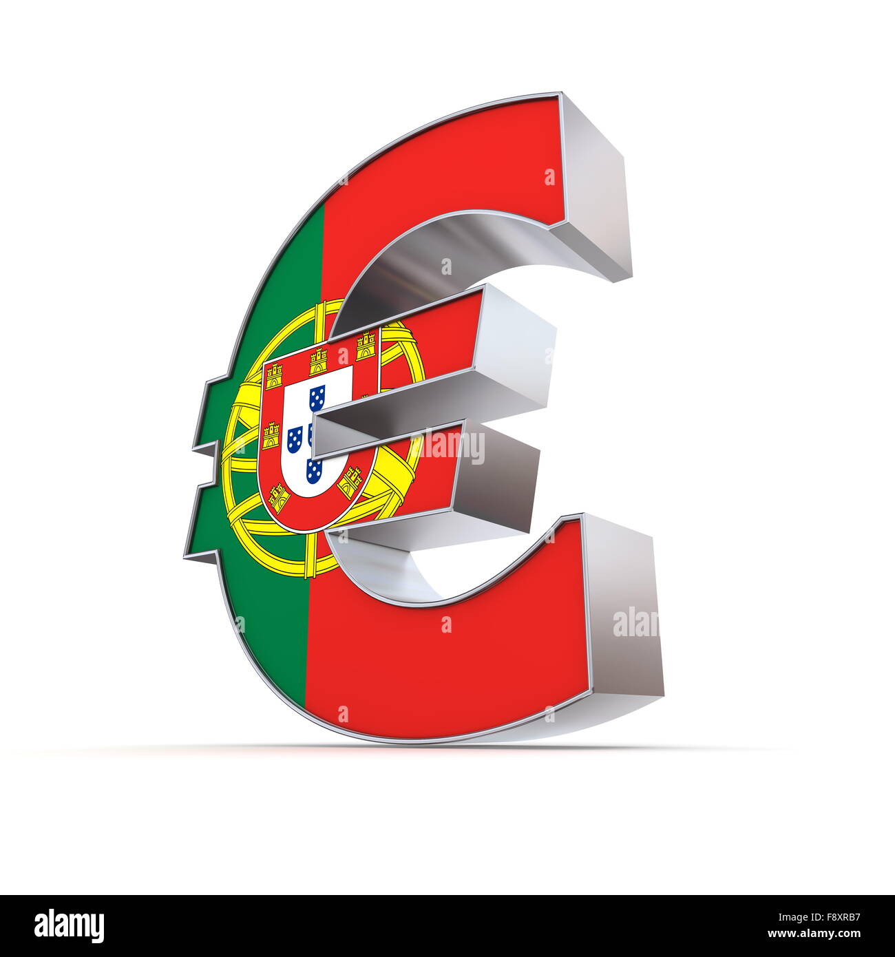 Shiny Euro Symbol - Textured Front - Flag of Portugal Stock Photo - Alamy