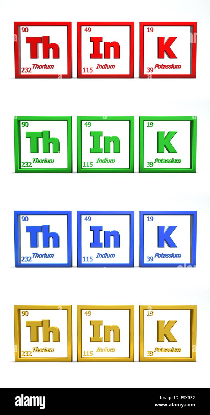 Chemical Symbol Word Think Stock Photo - Alamy