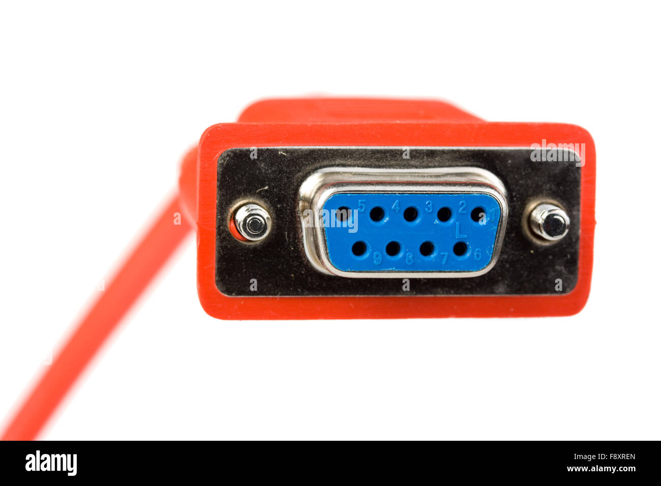 detail of a computer plug isolated on white background Stock Photo - Alamy