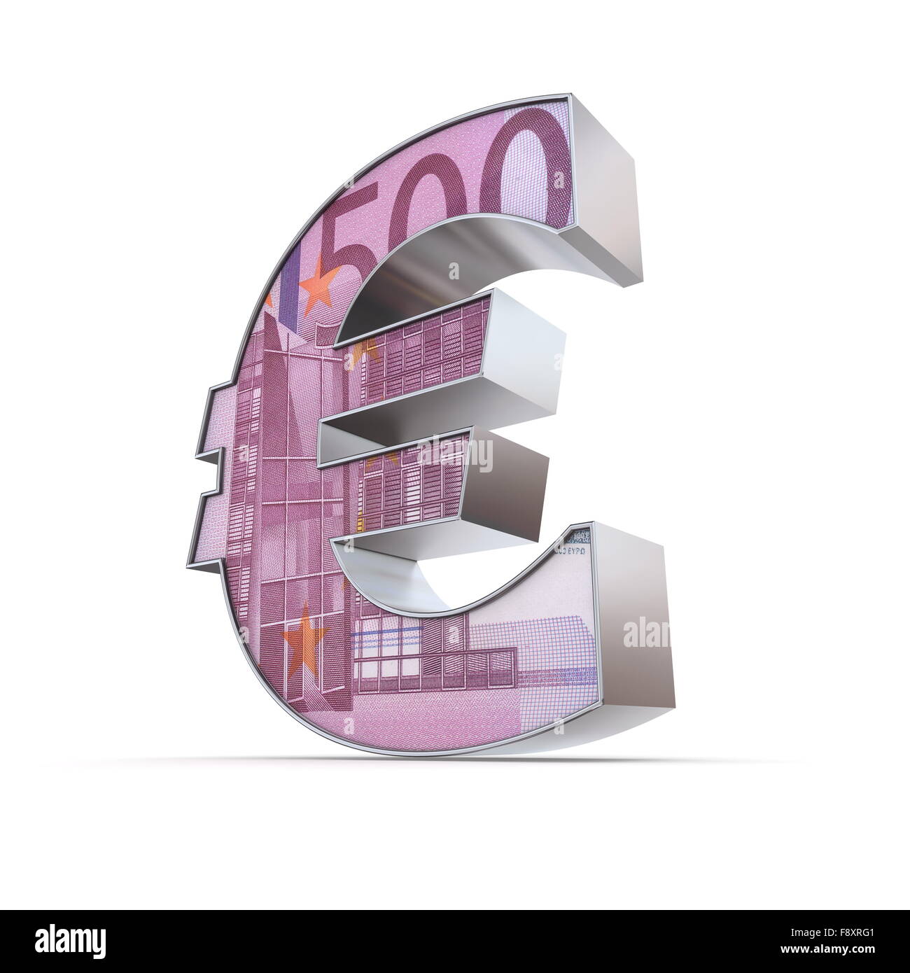 Shiny Euro Symbol - Textured Front - 500 Euro Note Stock Photo - Alamy