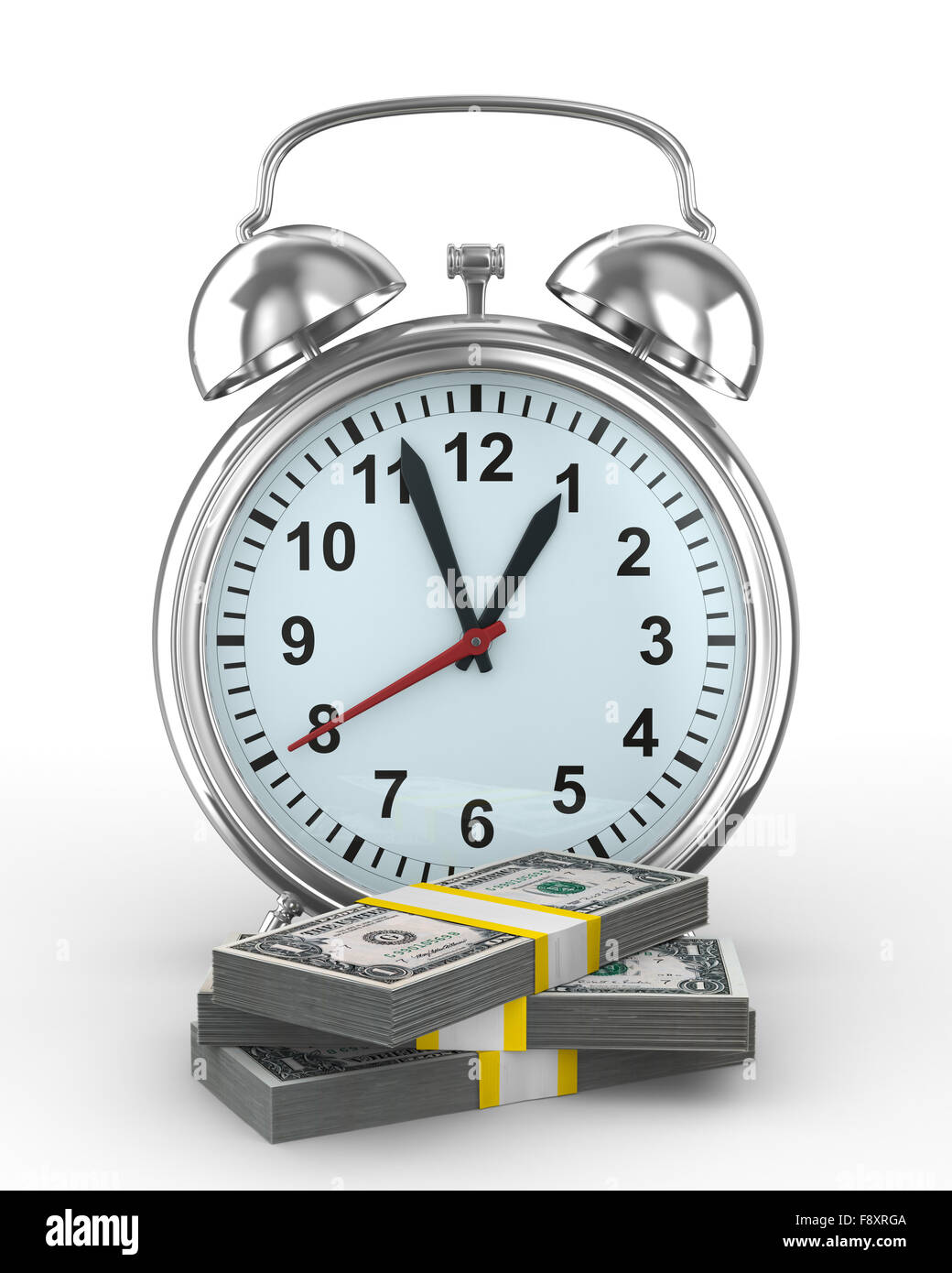 Time is money. Isolated image on white Stock Photo - Alamy
