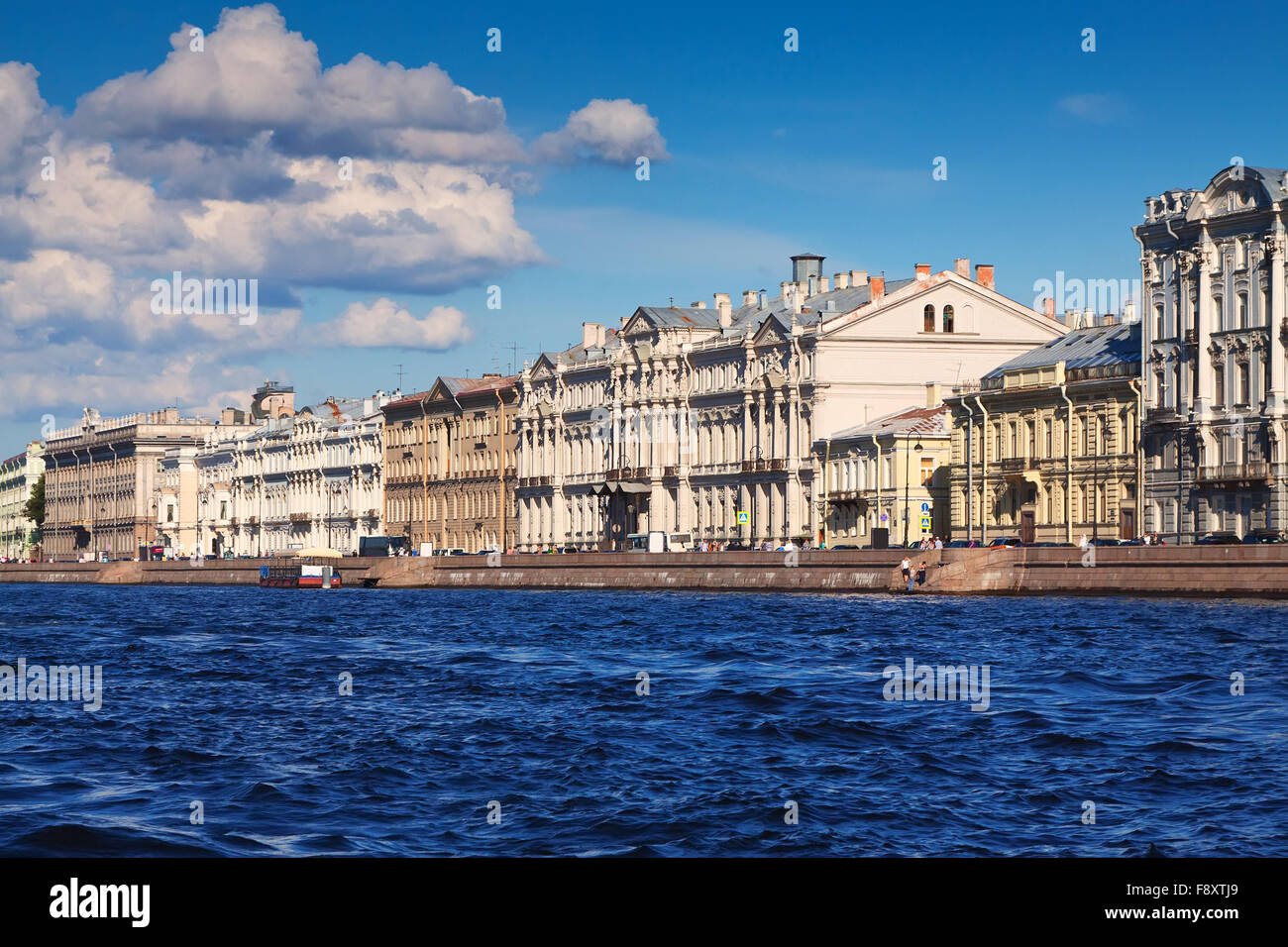 View of St. Petersburg. Palace Embankment or Palace Quay Stock Photo ...