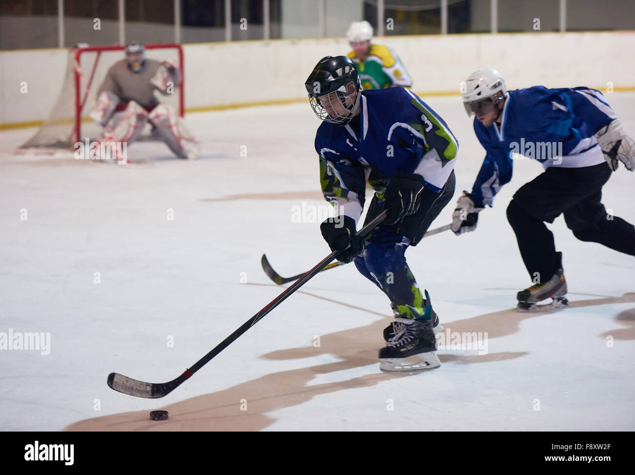ice hockey sport players in action, business comptetition concpet Stock ...