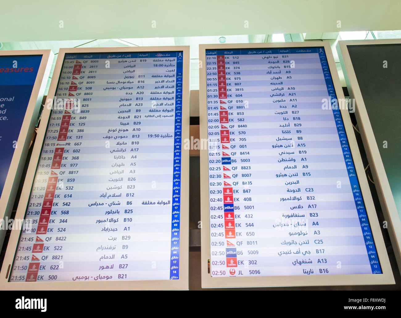 Airplane arrivals chart hi-res stock photography and images - Alamy