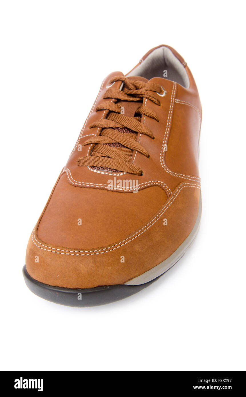 Male shoes isolated on white background Stock Photo - Alamy