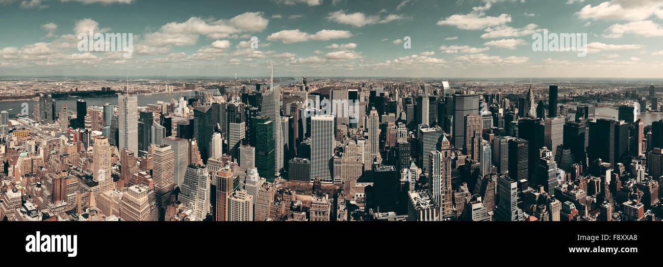 New York City skyscrapers rooftop urban view Stock Photo - Alamy