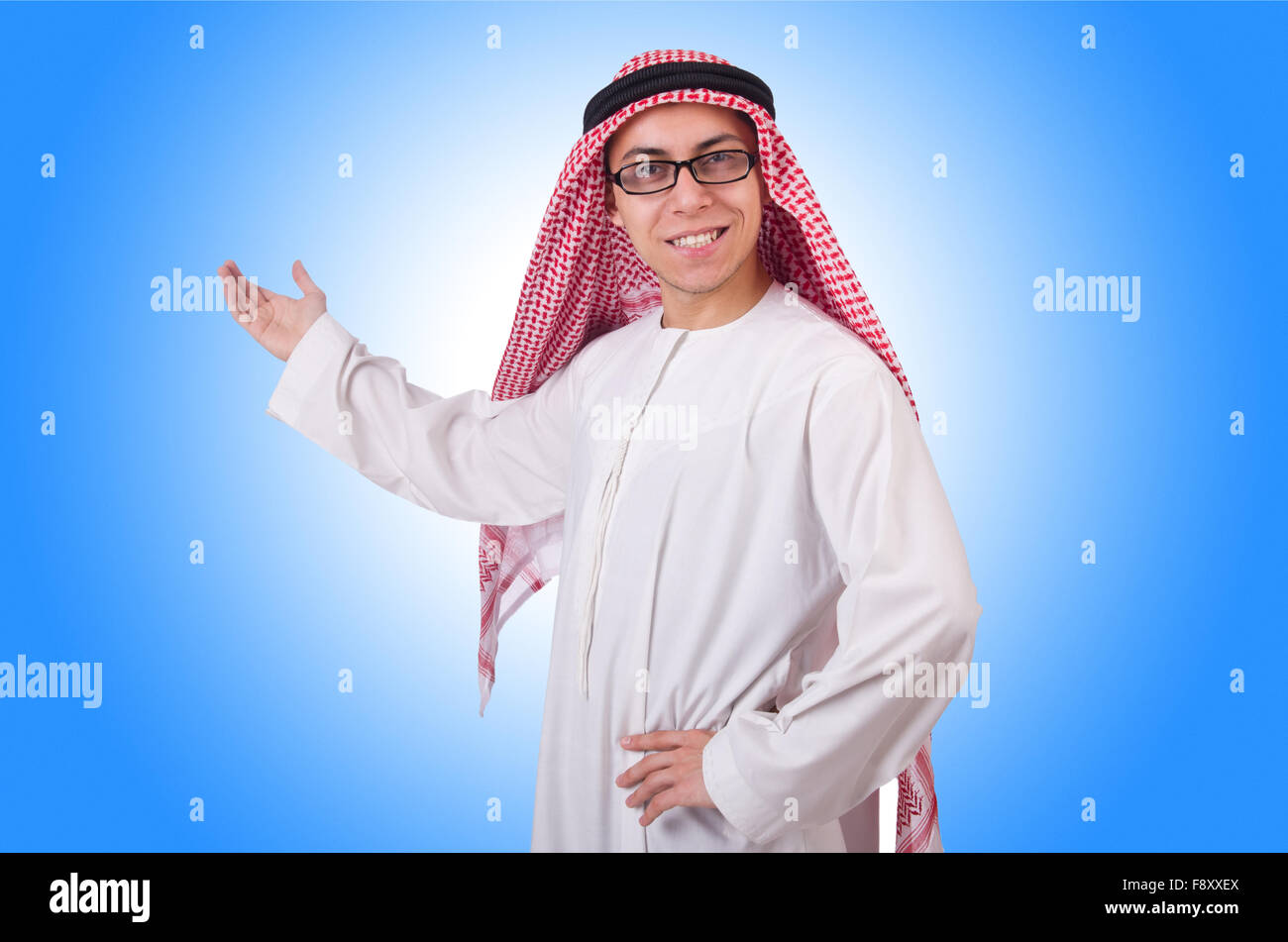 Young arab man isolated on white Stock Photo - Alamy