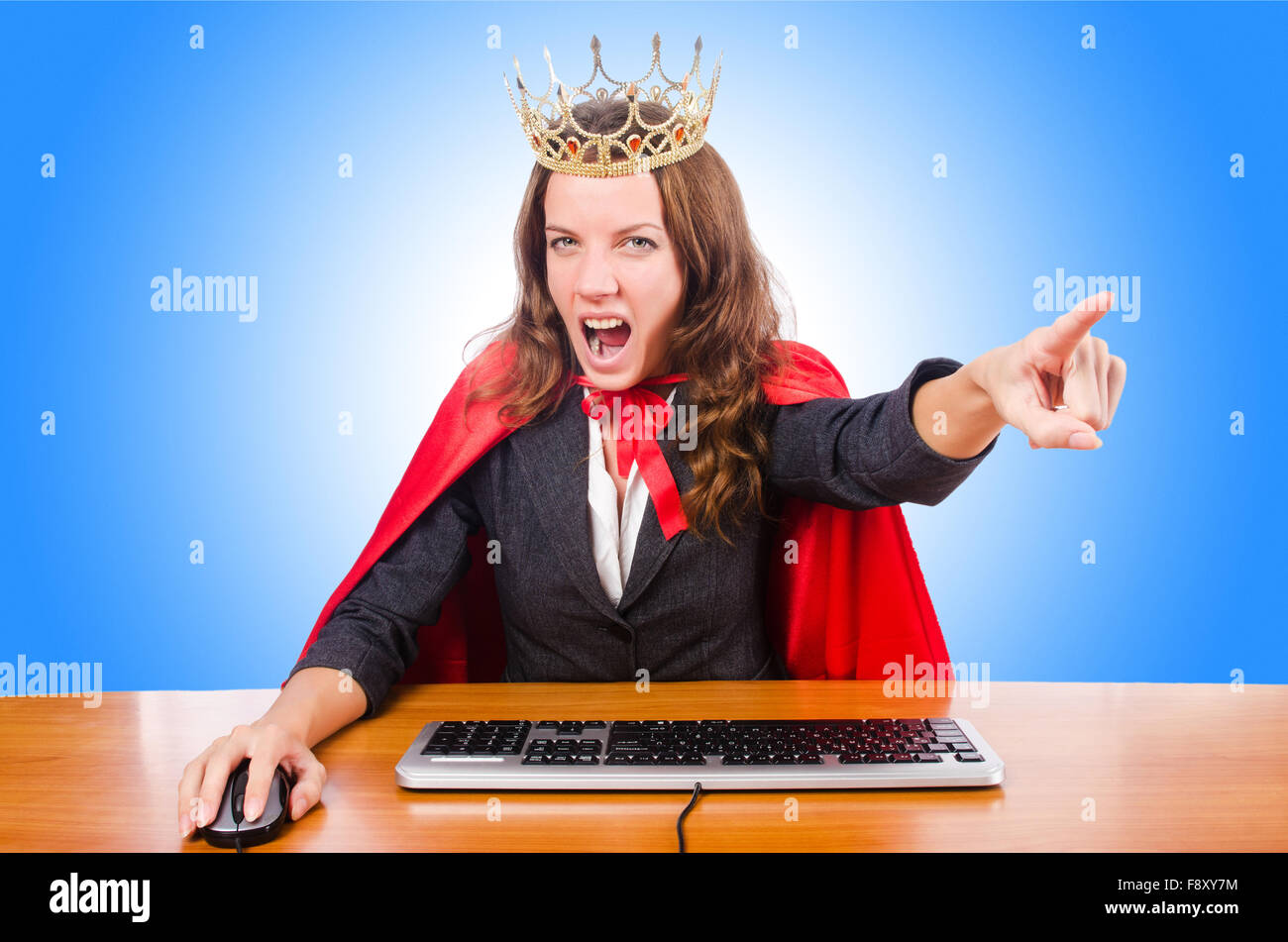 Office queen isolated on the white Stock Photo - Alamy