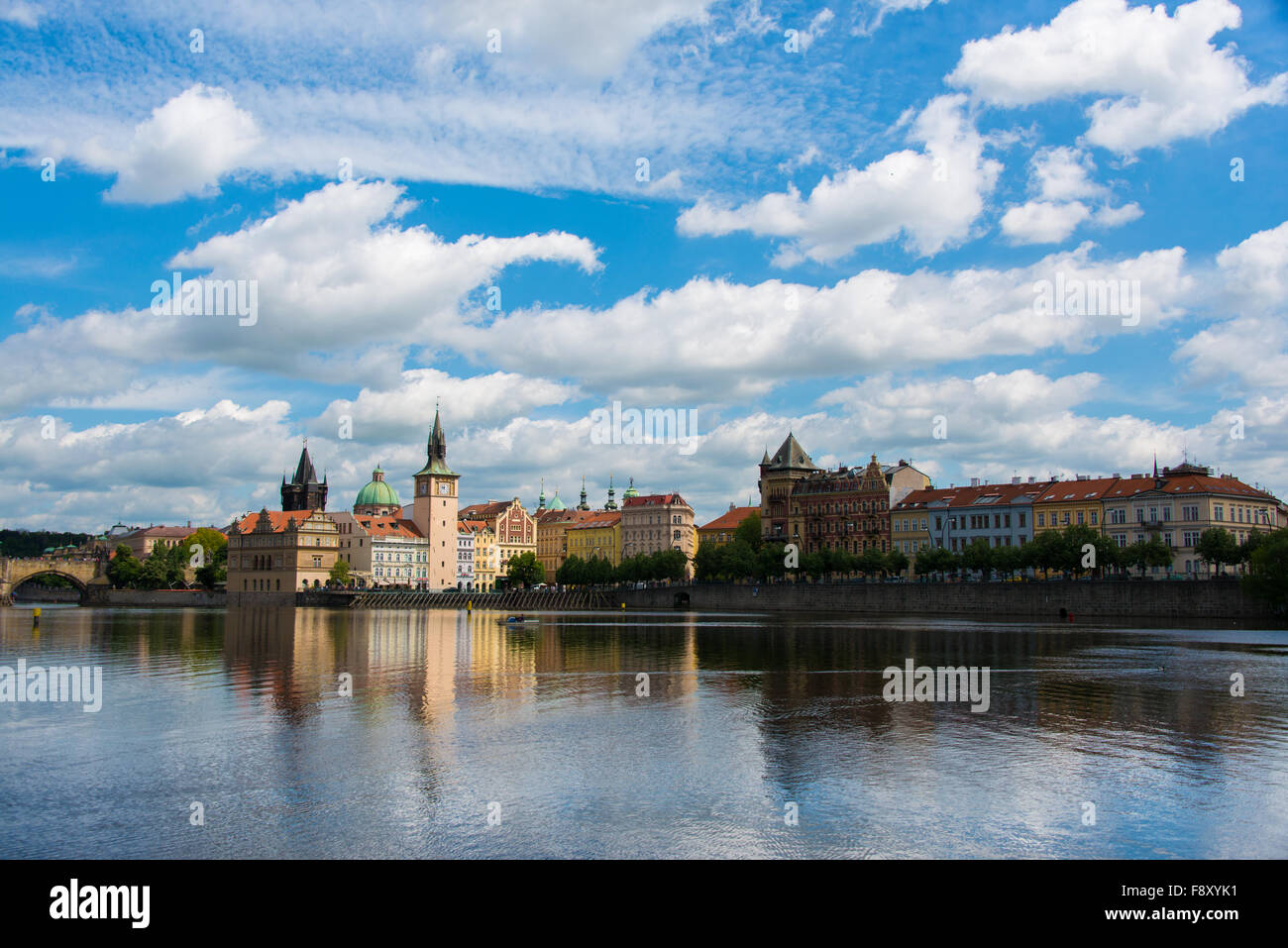 View of Vltava river in Prague Stock Photo - Alamy