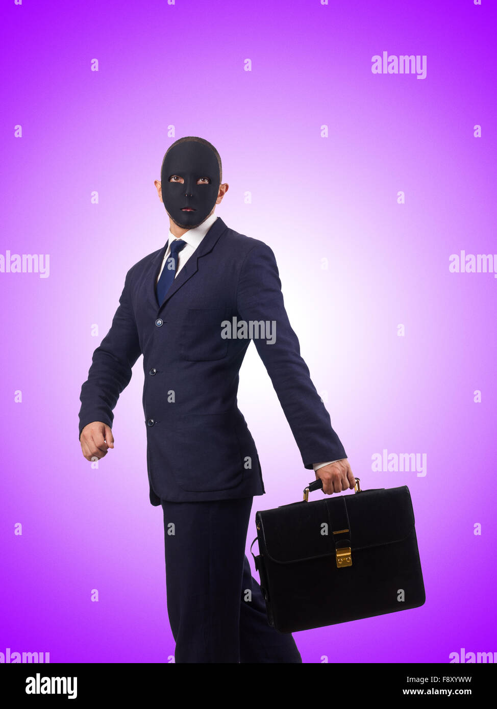 Man with mask isolated on white Stock Photo - Alamy