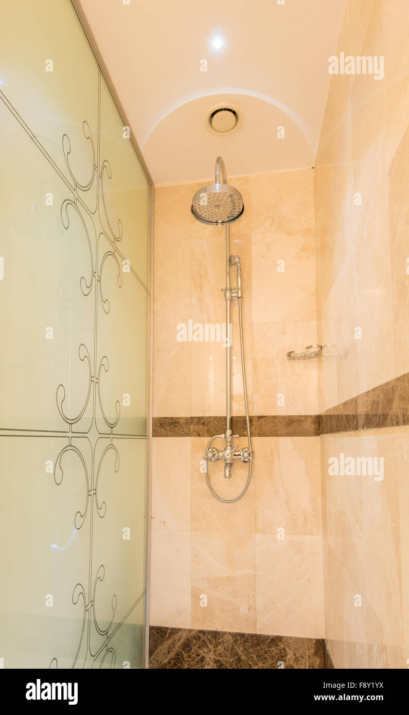 Modern bathroom interior with bathtub Stock Photo - Alamy