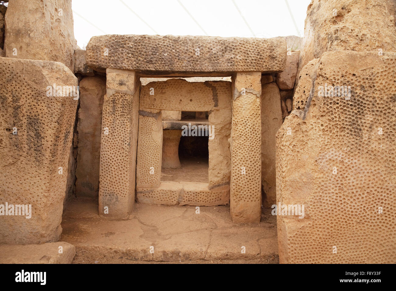 prehistoric Mnajdra temples. Malta (Maltese islands). Built in 3600 ...