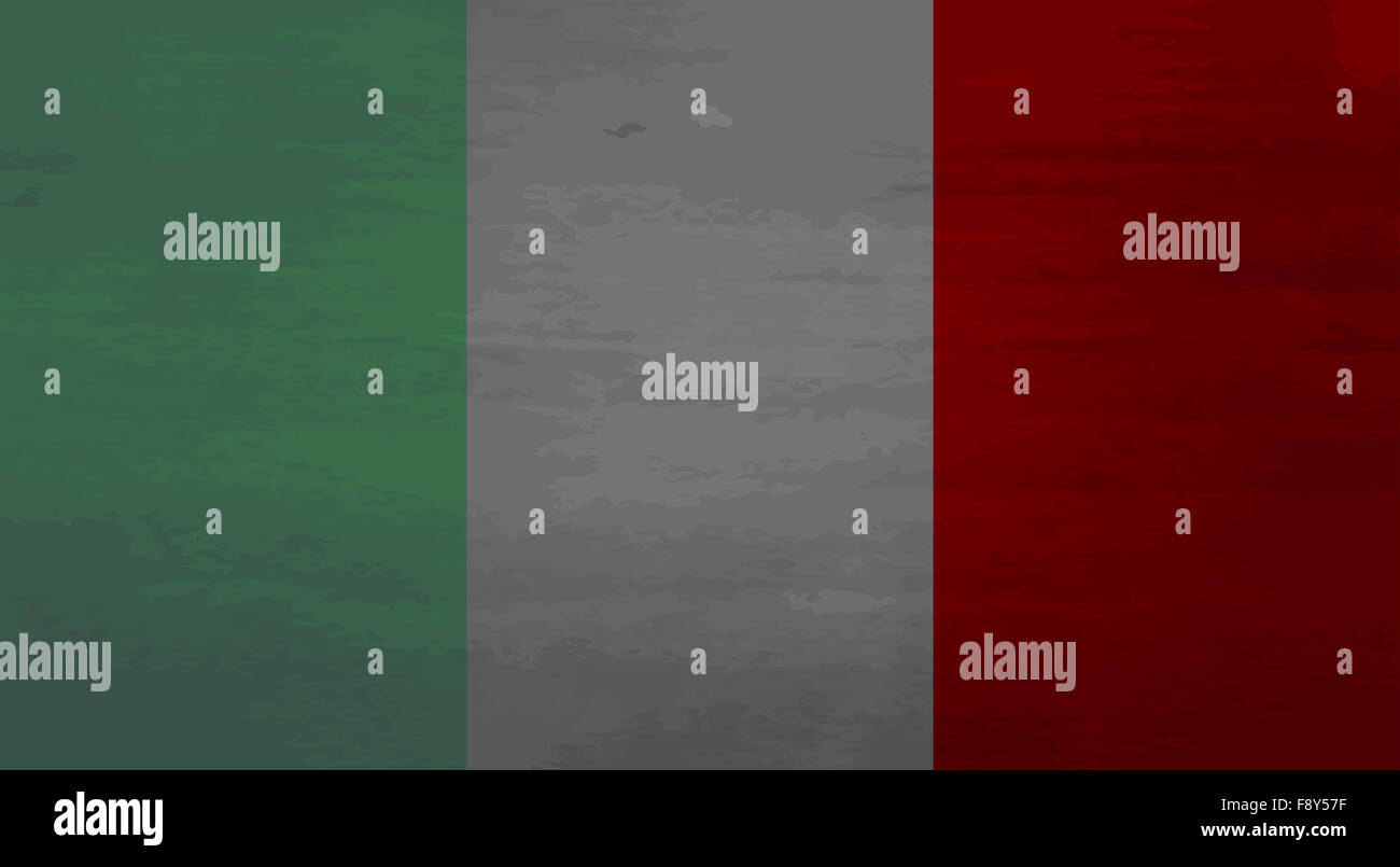 Grunge messy flag Italy. Patriotic country, damaged texture, weathered ...