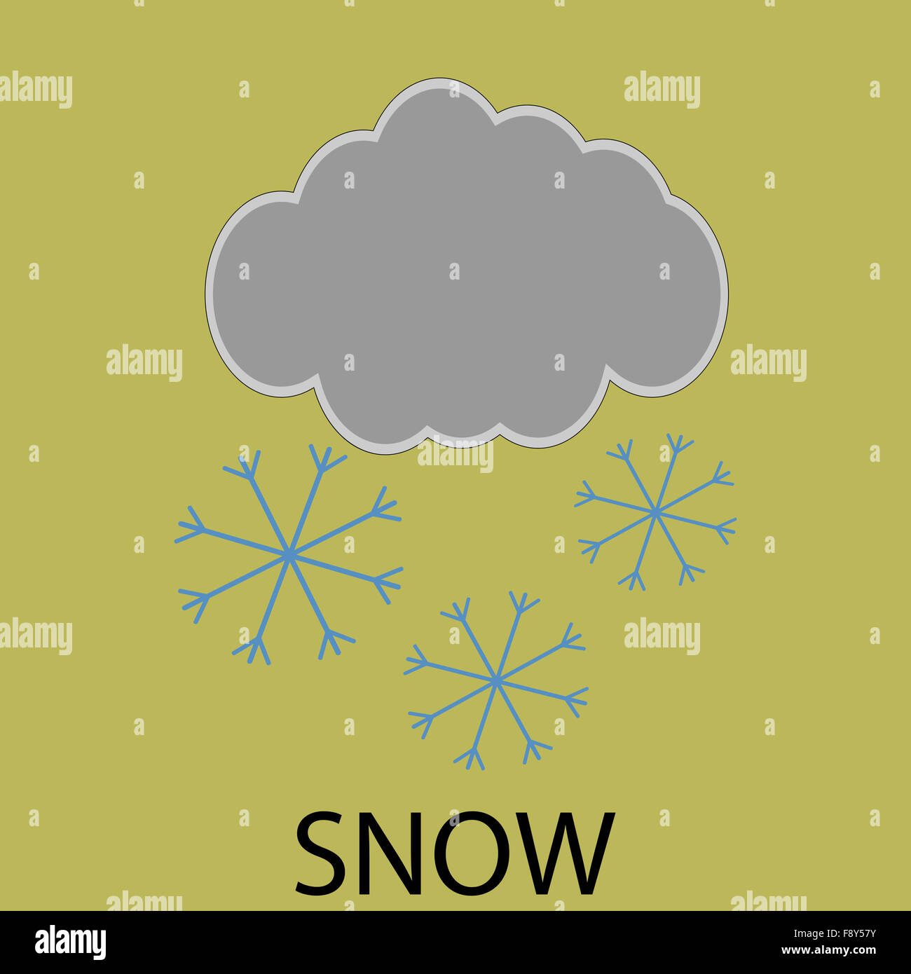 Icon weather snow. Winter design, cold sticker, cloud and flake ...
