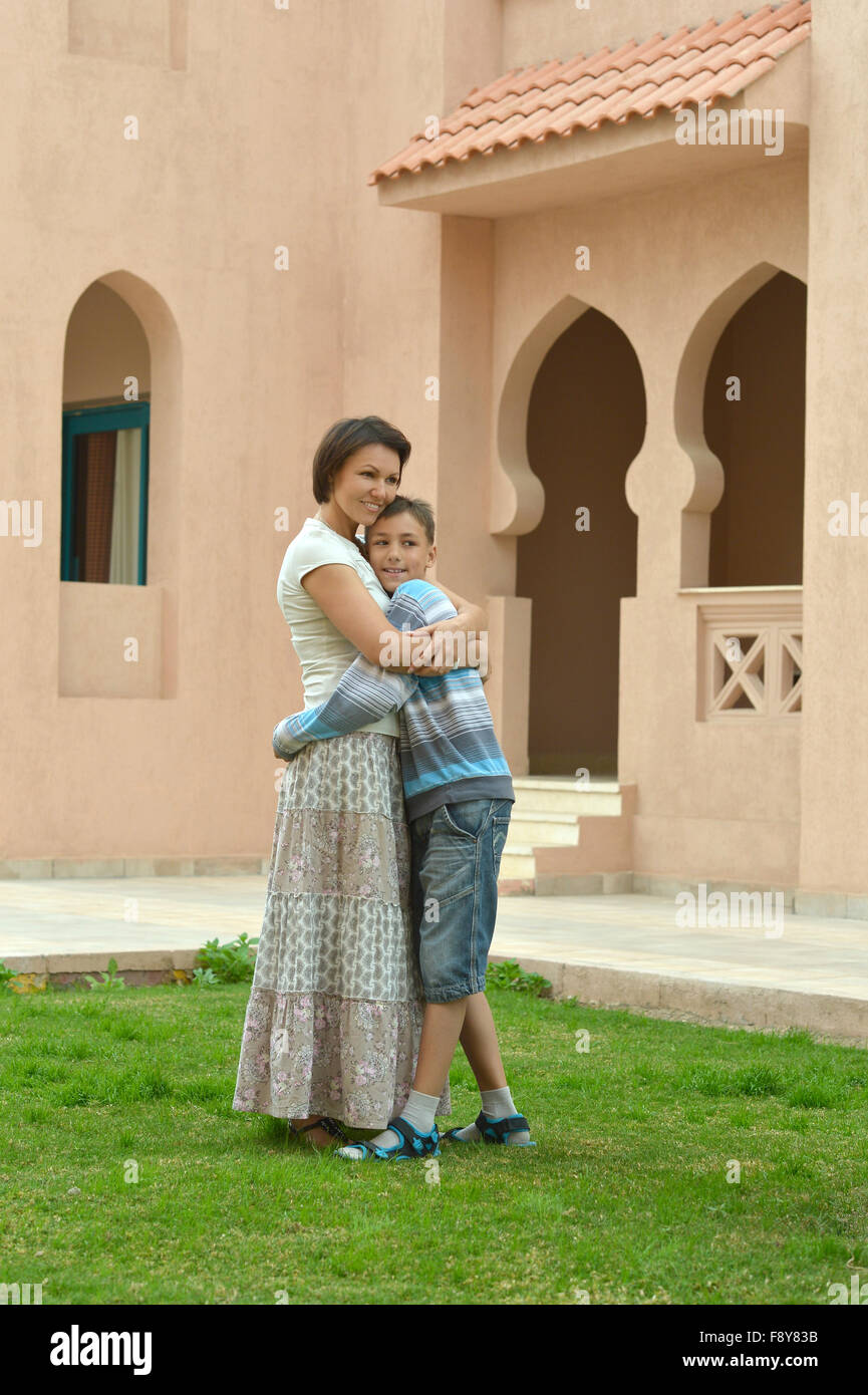 Happy mother and son Stock Photo - Alamy