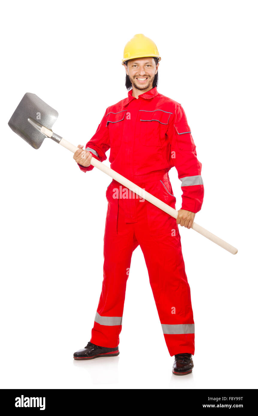 Farmer in coveralls Cut Out Stock Images & Pictures - Alamy