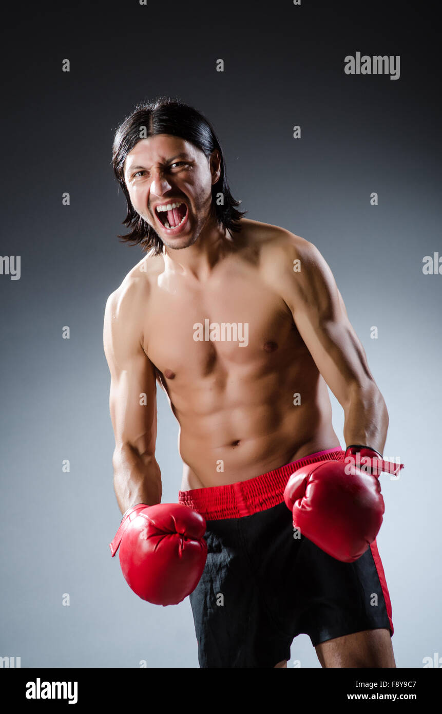 Martial arts fighter at the training Stock Photo - Alamy