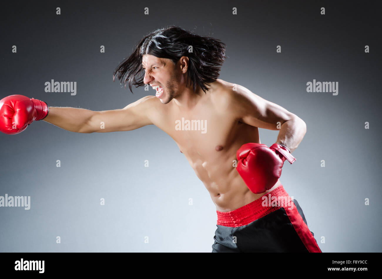 Martial arts fighter at the training Stock Photo - Alamy