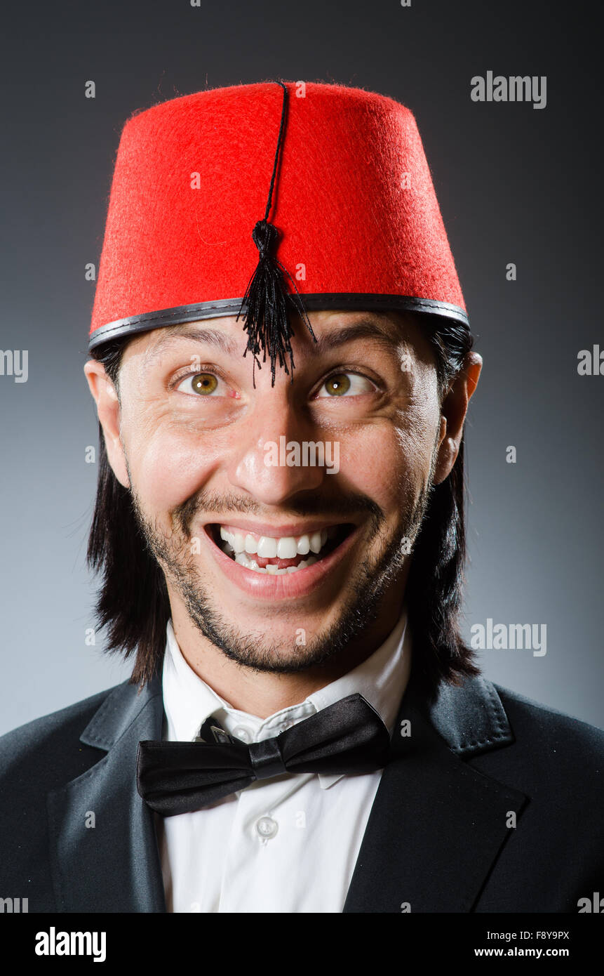 Man in traditional turkish hat and dress Stock Photo - Alamy