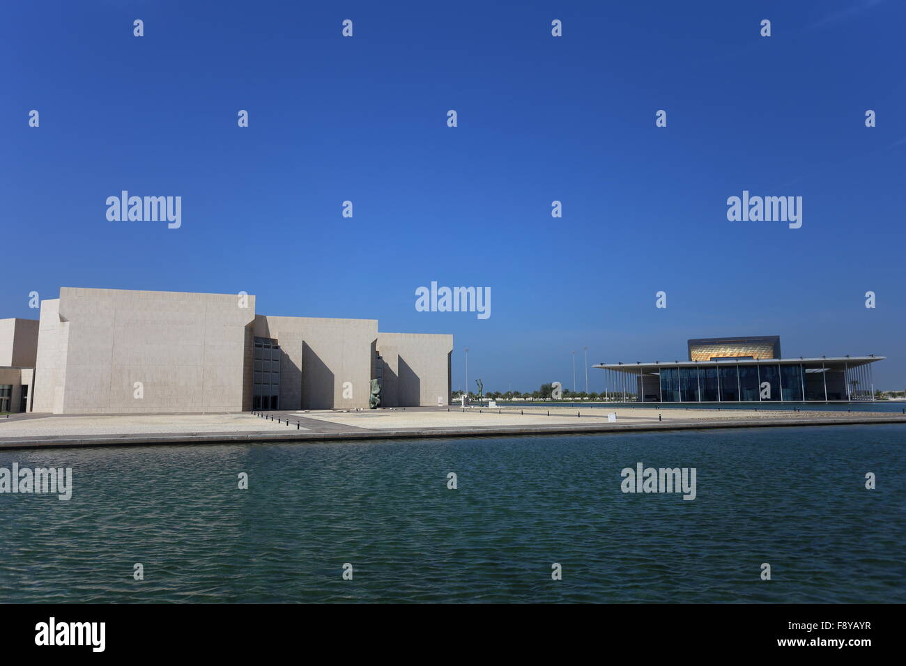 The Bahrain National Museum, with the National Theatre in the ...
