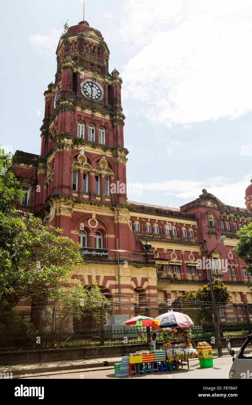 Yangon, Myanmar, 8 Nov 2015. The High Court in Yangon is a grand Queen ...