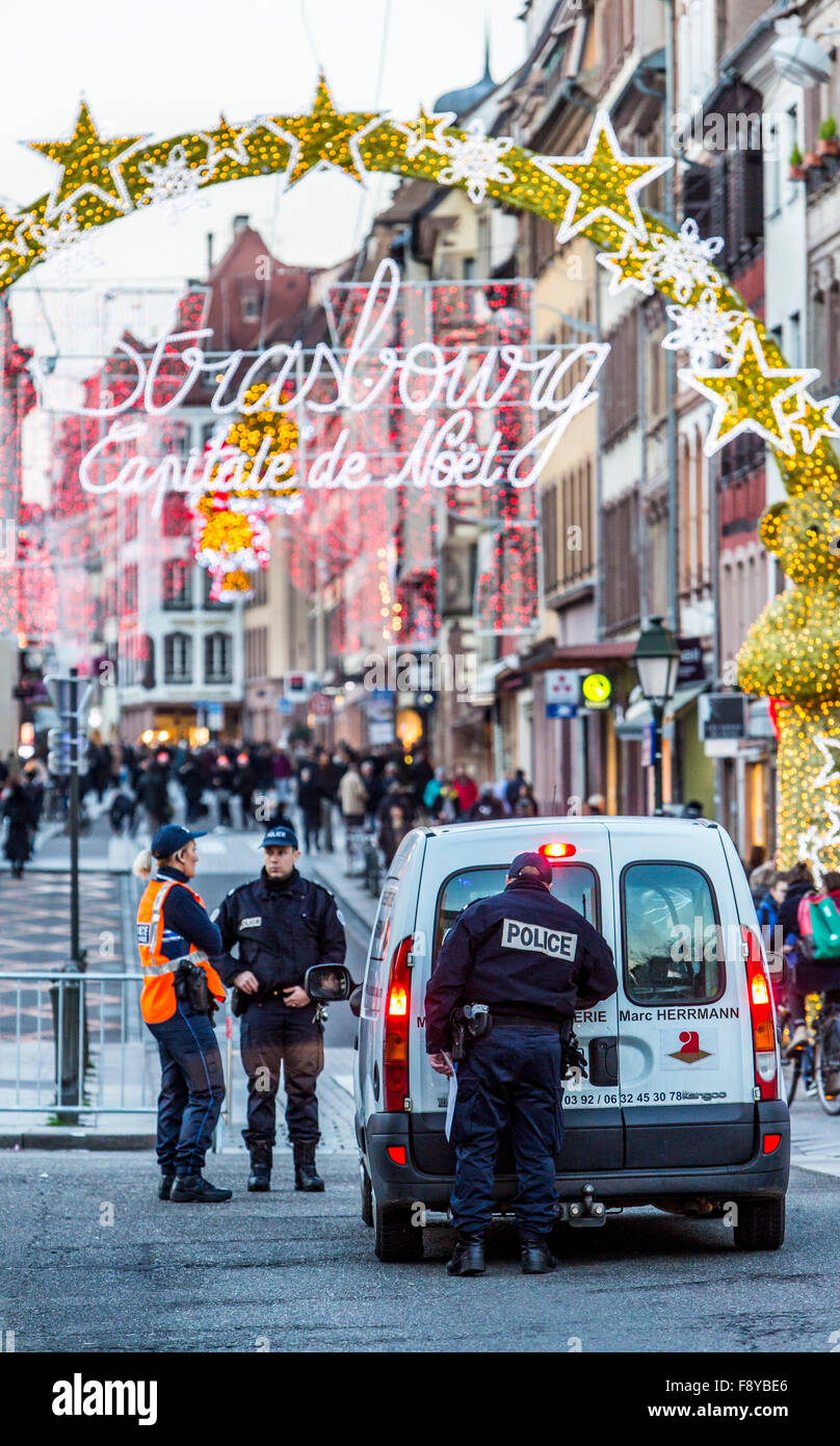 French security forces patrol the city of Strasbourg, after a terrorism ...