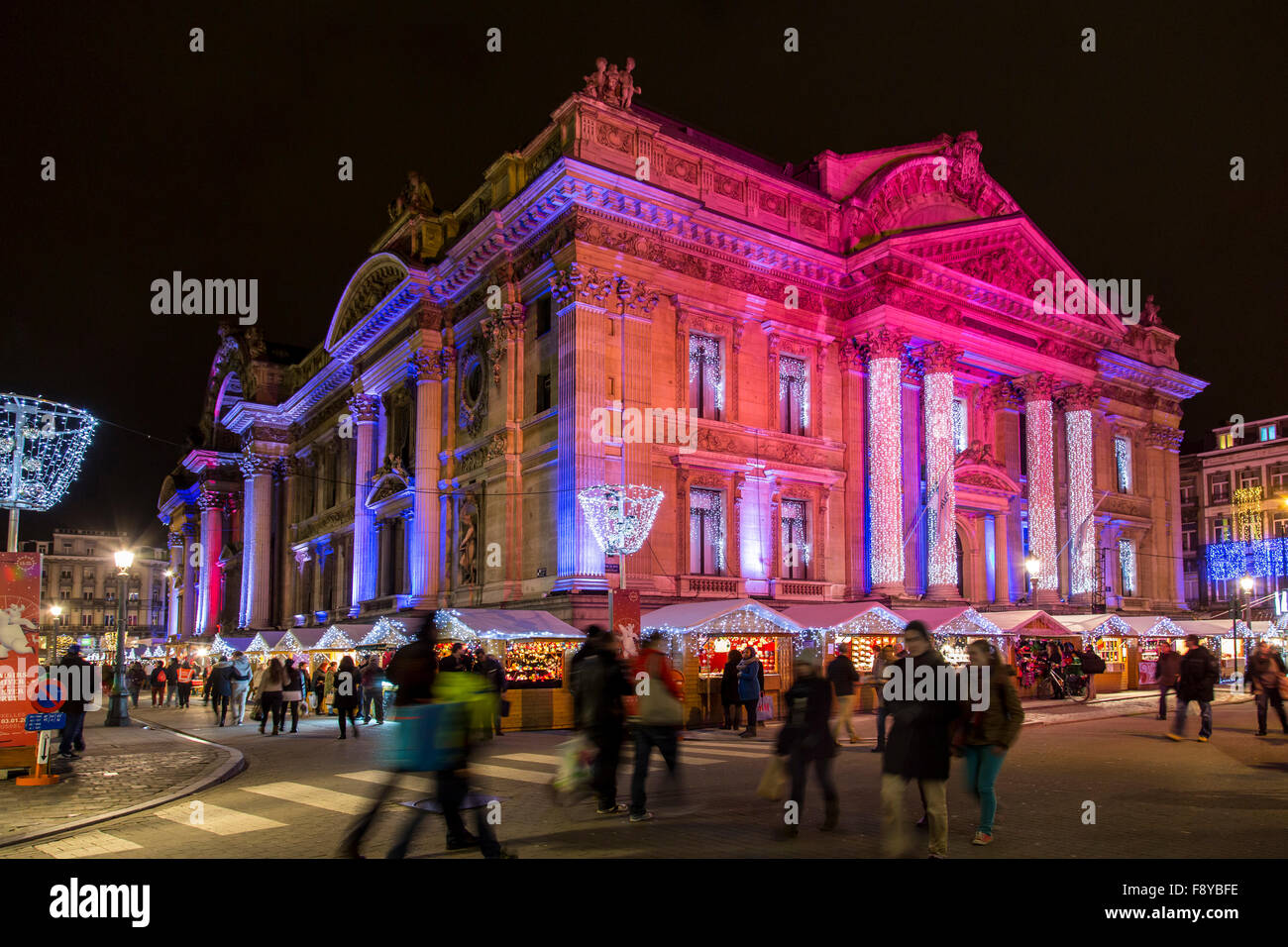 Christmas time in Brussels, Belgium, Christmas markets and illumination ...