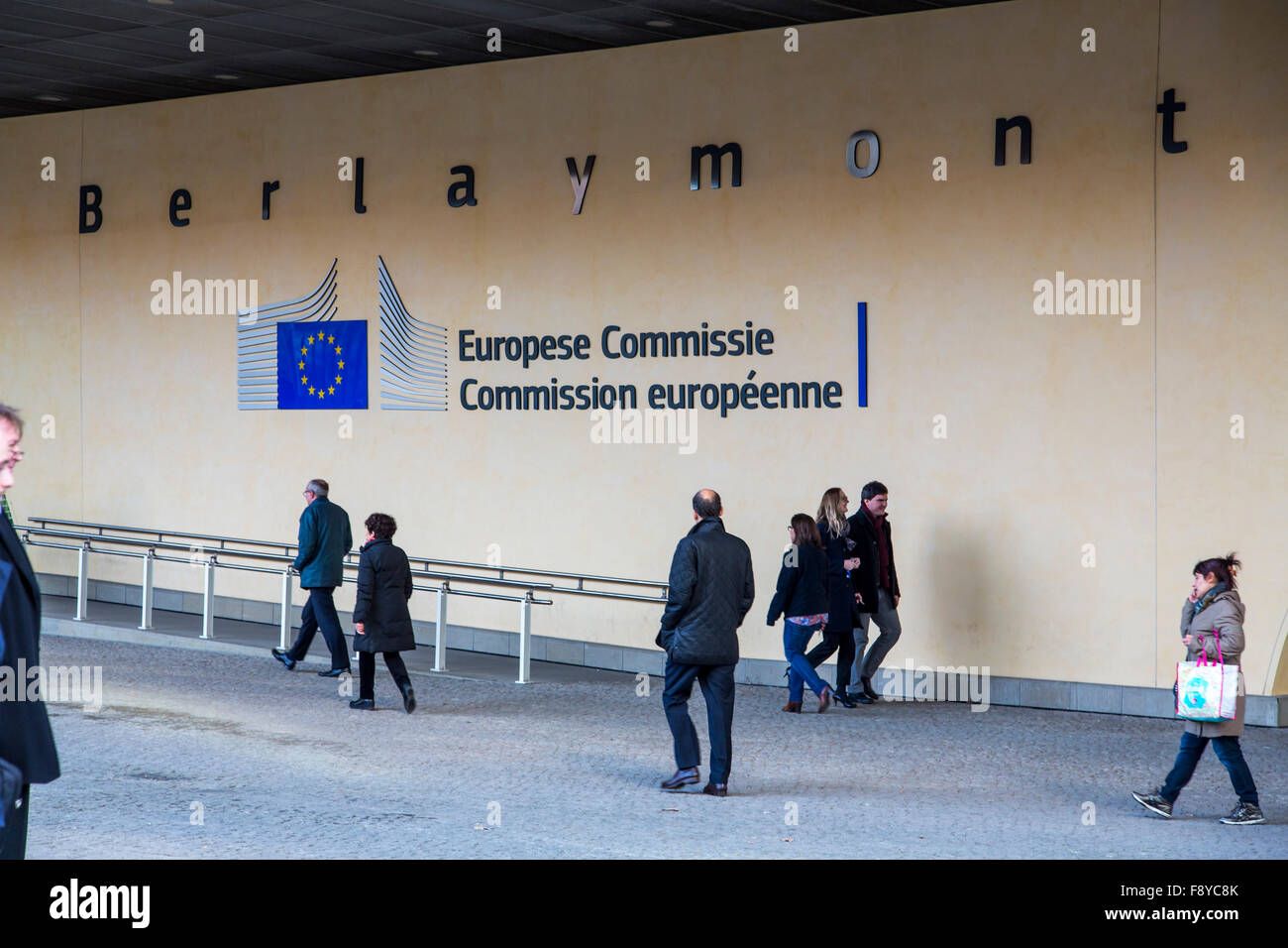 EU government district, building of the European Commission, Brussels ...