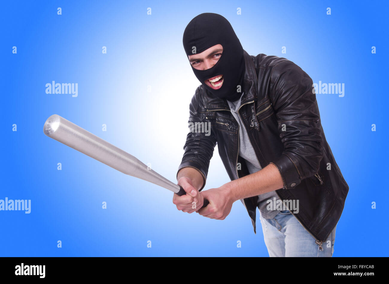 Male hooligan bat on white hi-res stock photography and images - Alamy